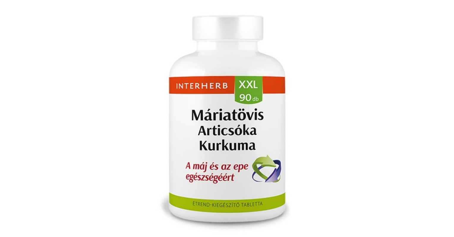 INTERHERB Máriatövis Articsóka Kurkuma tabletta 90db