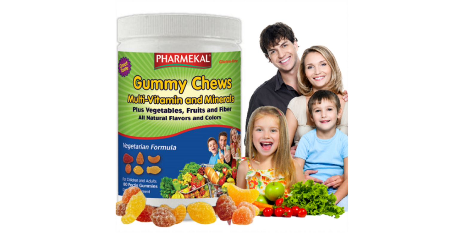 Pharmekal Gummy Chews - Multi-Zöldség-Gyümölcs Gumivitamin 180db